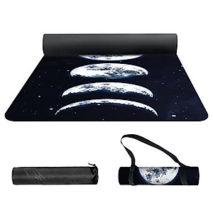 nuveti Yoga Mat Print Extra Thick TPE Non Slip Fitness Exercise Mat with Carrying Bag,72"x24" Extra Thick 6MM Exercise & Workout Mat for Yoga, Pilates Fitness and Floor Exercises