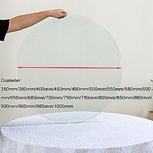 SAGIDAR Round Tempered Glass, Tempered Glass Round Table Top, Round Glass Table Top, Round Dining Table, Glass Dining Transparent Round Glass Table Top, 15IN 20IN 30IN 35IN 40IN