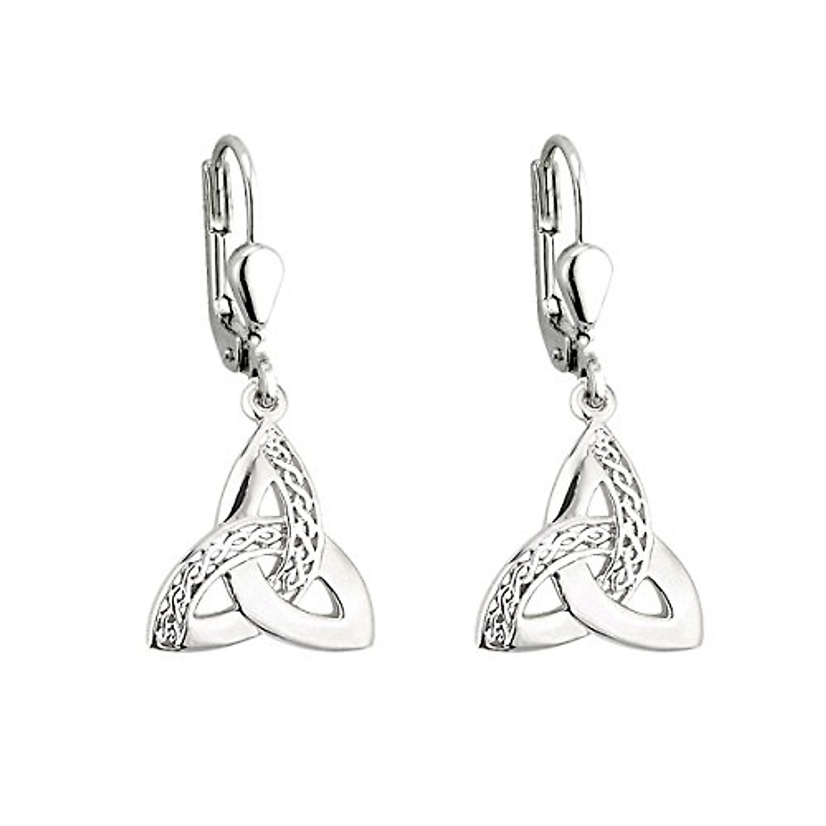 Biddy Murphy, Irish Trinity Earrings for Women, Genuine Celtic 925 Sterling Silver Jewelry, Made in Ireland, Crafted in Co. Dublin, by Artisan Jewelers