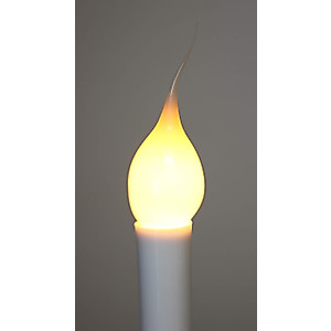 Creative Hobbies Pearlized Silicone Dipped Electric Candle Lamp Chandelier Light Bulbs, Glow Gold When Lit, 5 Watt, Individually Boxed | 10 Pack