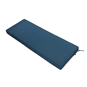FUNHOME Water-Resistant Outdoor Bench/Settee Cushion Slip Cover,Patio Furniture Cushion Covers,Garden Long Chair Cover ONLY-42x18x3 INCH (Dark Blue)