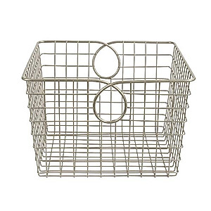 Spectrum Diversified Teardrop Storage Basket, Large, Satin Nickel