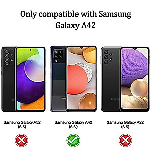 for Samsung Galaxy A42 5G Privacy Screen Protector, Anti Spy Anti Peeping Anti Scratch HD Tempered Glass Protective Glass Film Screen Protector for Samsung Galaxy A42 5G, Case Friendly, Easy Install (2 Pack - Black)