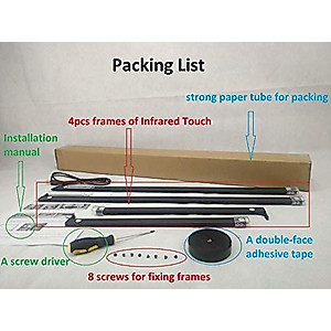 Deyowo 26 Inch Interactive 10 Points Infrared IR Touch Screen Overlay Frame Free Drive