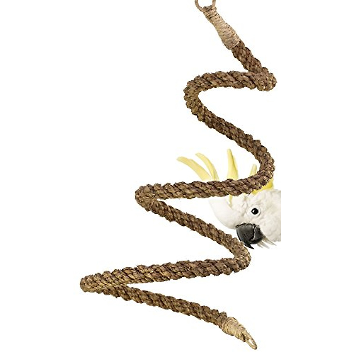 02066 Large Abaca Rope Boing Bird Toy Cage Toys Cage Amazon Macaw Cockatoo