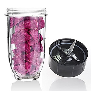 Replacement Cross Blade + 16oz Cup Set for Magic Bullet, Replacement Parts compatible with 250 W Magic Bullet MB1001 Blender