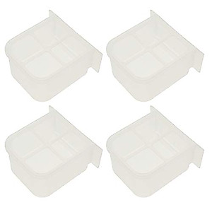 balacoo 4pcs Plastic Birdcage Bird Feeder Food Dish Cage Parakeet Food Bowl Parrot Feeders Water Bowls Cockatiel Drinking Bowls for Parrot Parakeet Cockatiel Bird