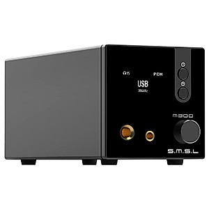 S.M.S.L Upgraded M300SE HiFi Headphone Amplifier, 2PCS of CS43131 MQA Audio DAC, USB/Optical/Coaxial/Bluetooth Input DSD MQA XMOS Balanced XLR Output THD+N 0.00013% with Remote Control
