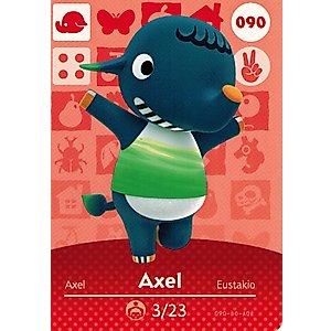 Nintendo Animal Crossing Happy Home Designer Amiibo Card Axel 090/100 USA Version