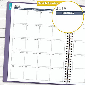 2023 Appointment Book - Weekly Appointment Book 2023, January - December 2023, Hourly Planner with Tabs, 15 Minutes, 8.26"x 10.7", Wirebound - Purple