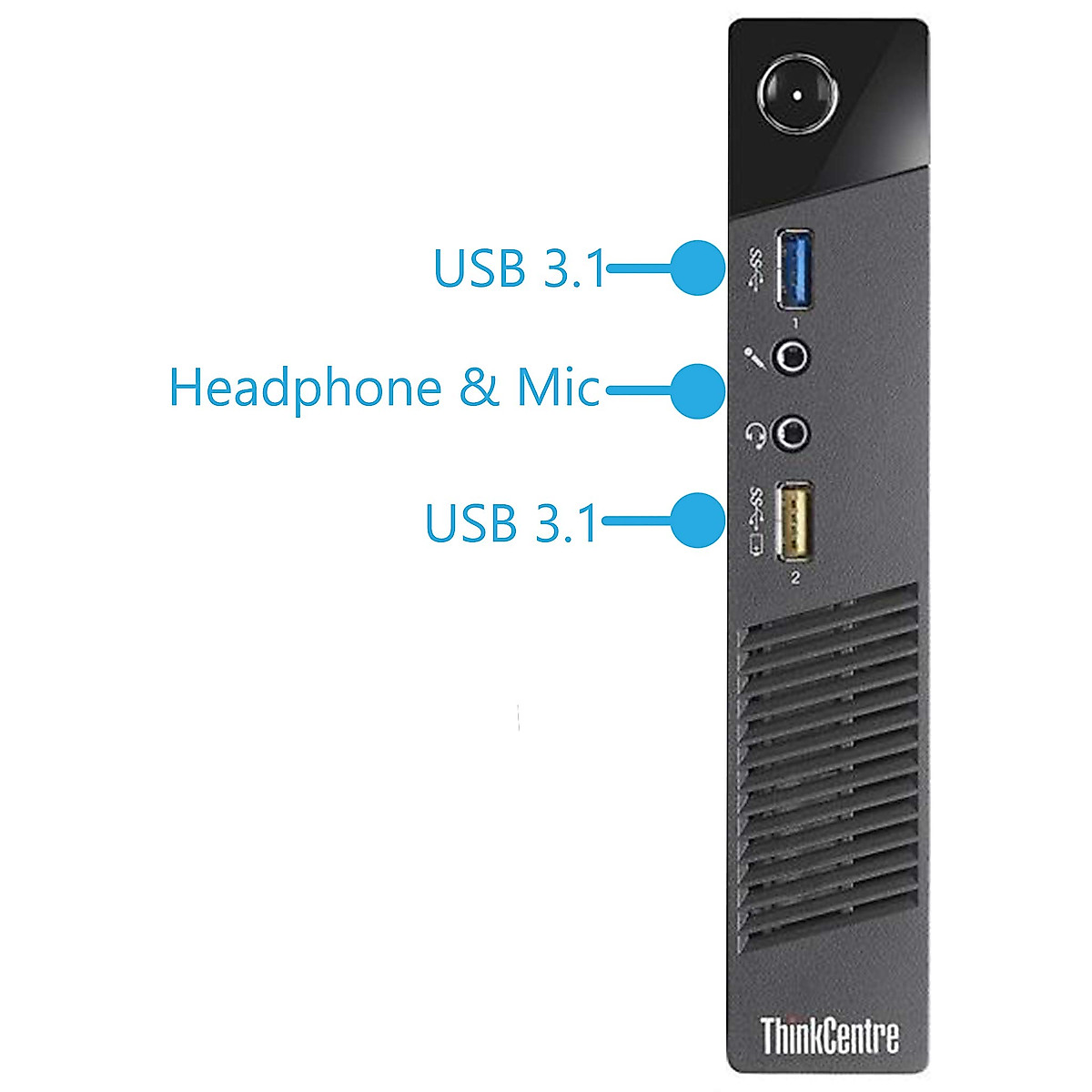 Lenovo ThinkCentre M73 Tiny Desktop, Intel i7-4765T 3.0GHz, 16GB RAM, 1TB SSD, 4K 2-Monitor Support, DisplayPort, HDMI, VGA, AC Wi-Fi, Bluetooth - Windows 10 Pro (Renewed)