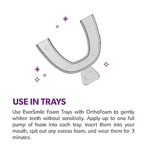EverSmile OrthoFoam Braces Cleaner — Brushable Foam Whitens Teeth, Eliminates Bacteria, Fights Plaque and Bad Breath – Cleans Under Metal, Ceramic, Clear Brackets and Wires – 50ml