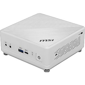 MSI Cubi 5 Mini PC: Intel Core i5-10210U, 8GB DDR4 (1x8GB) 2666MHz, 256GB SSD, WiFi 6, Bluetooth 5.2, USB Type-C, Dual Display, Energy Efficient, White, Windows 11 Home: 10M-648US