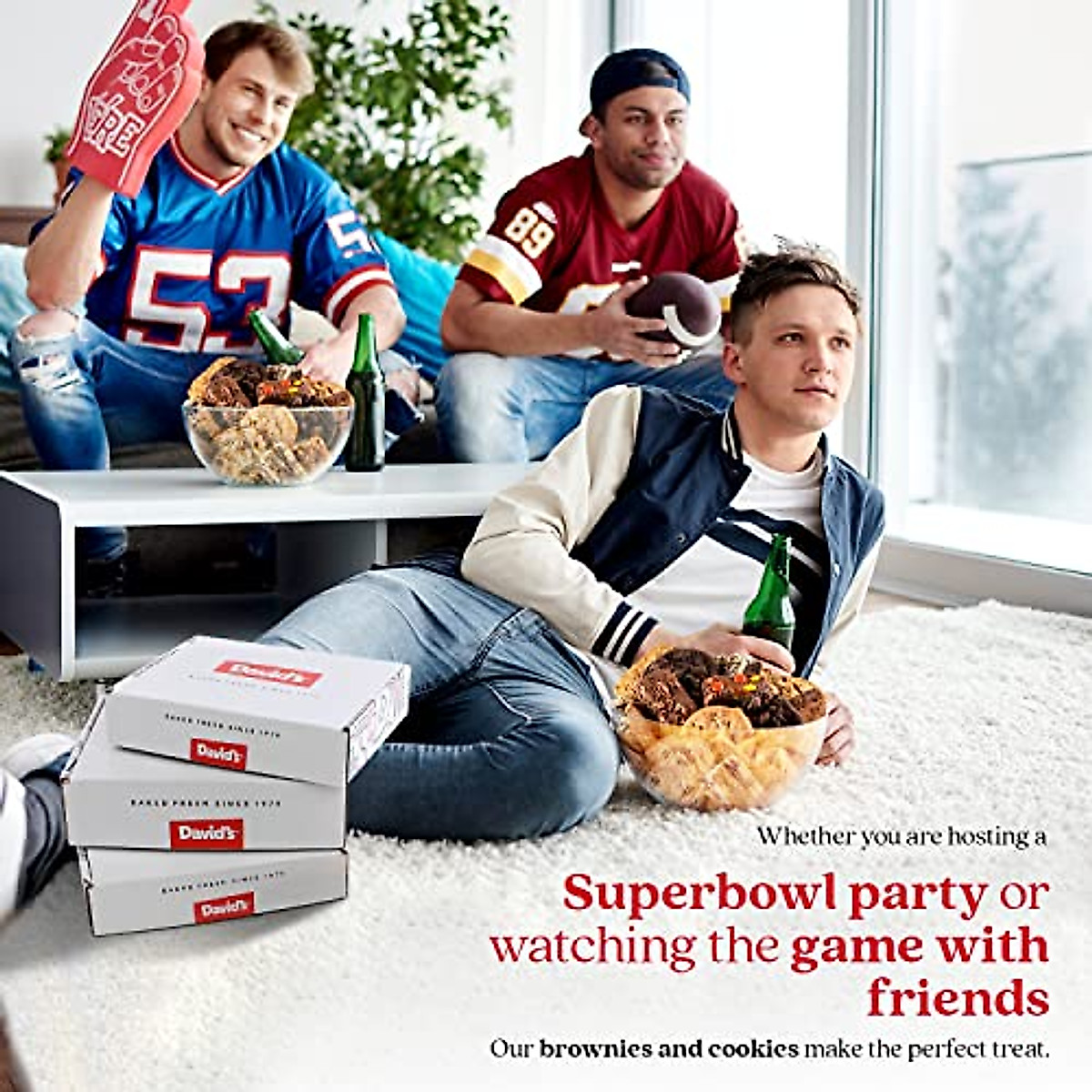 DAVID'S COOKIES Assorted Brownies in Carton Box |Enjoy Our Delicious, Great for Sharing Freshly-Baked Assorted Brownie Snacks While Watching The Superbowl - Single Pack