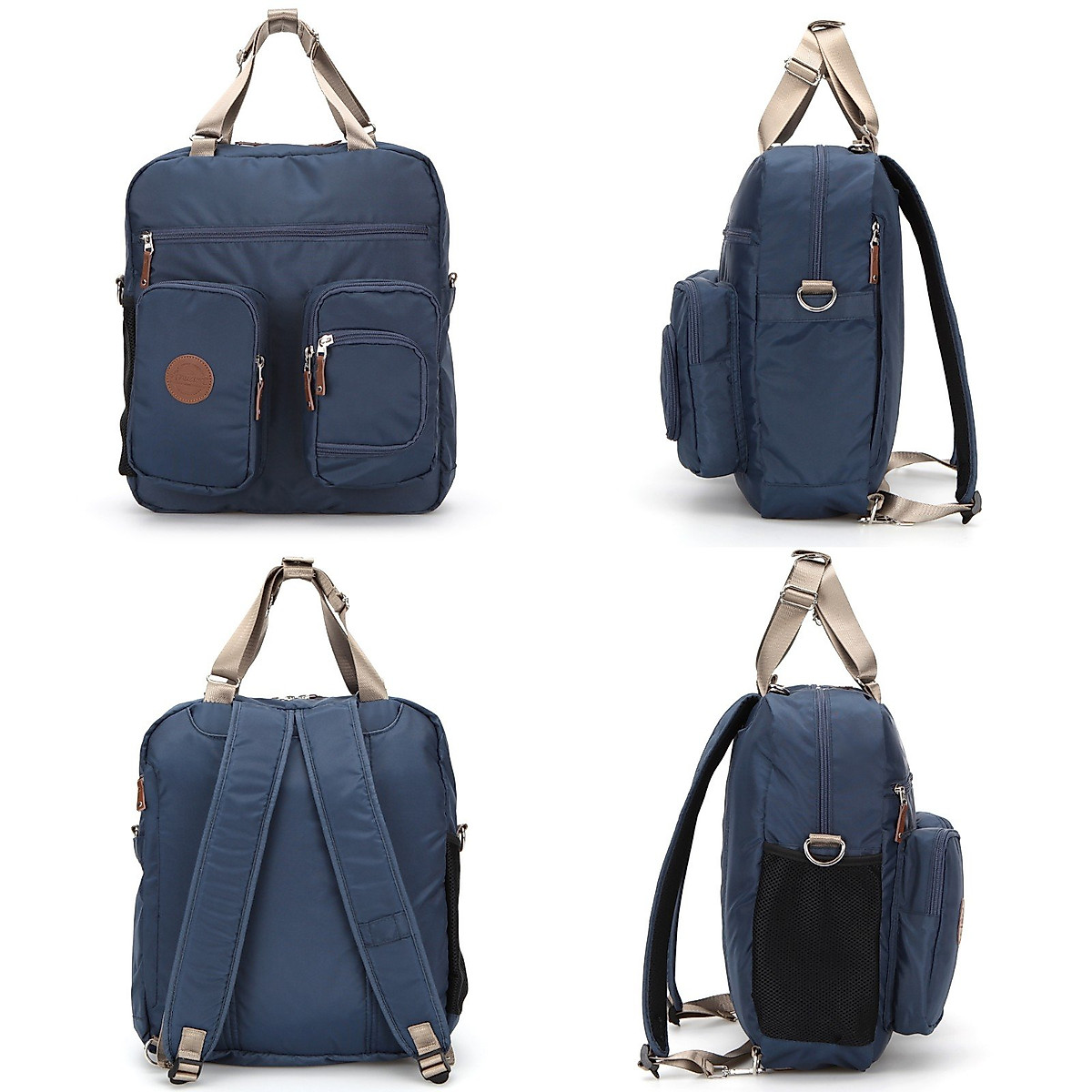 Baby Diaper Bags Backpack Designer for Dads Mom Twins Multi-function Large Tote (Dark Navy)