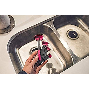 Collapsible Measuring Cups and Measuring Spoons | Portable Food Grade Silicone Measurement Cup Set for Liquid & Dry Food | Baking & Cooking | Kitchen Utensils | Dog Food & Camping & Kids Measuring Cup