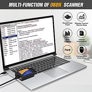 OBDMONSTER ELM327 OBD2 USB Adapter for Windows, ELMconfig Scanner with MS CAN/HS CAN Switch for F150 F250 Car and Light Truck Check Engine Light, Diagnosis on Windows with V1.5 Chip