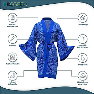 Bad Bananas BBGreek Zeta Phi Beta Sorority Paraphernalia - Kimono Robe - Mandala Clothing Apparel Gifts for Women - Official Vendor - S/M