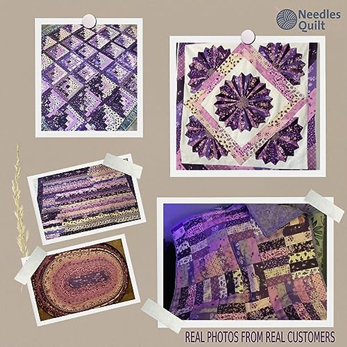 Needles Quilt Studio - 2.5" Precut 40 Fabric Strip Bundle (Amethyst Garden) | Cotton Strips Bundles for Quilting - Jelly Rolls for Quilting Fabrics Quilters & Sewing - Jellyroll Cloth for Quilts