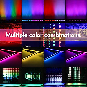 Stage Light Bar, 72W 24LEDs RGB Dj Lights Bar, 3 in 1 Wash Light Bar, Wall Washer Light with DMX Control AutoPlay Sound Activated for New Year Valentine's Day Wedding Church Stage Lighting (40 Inches)