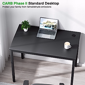 EE EUREKA ERGONOMIC 39 Inch Small Black Gaming Computer Desk, Home Office Corner PC Laptop Table Modern Mini Cute for Small Spaces Kids Boys Girls Teens Gifts Bedroom Work Study Writing, EPA Certified