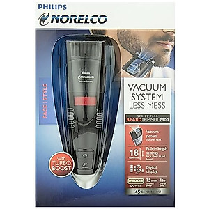 Philips Norelco BeardTrimmer 7300, vacuum trimmer with adjustable length settings (Model # QT4070/41)