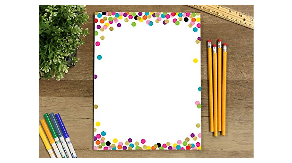 Colorful Confetti Computer Paper - 50 Sheets for Fun