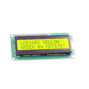 NOYITO 1602 16x2 LCD Module Yellow-Green Backlight with PCF8574T IC IIC Driver Serial Interface Compatible with Win OS UNO R3 MEGA2560 (Pack of 2) (1602 IIC Screen Yellow-Green)