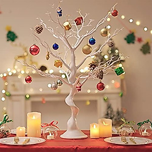 Tree Centerpieces for Weddings 30in - Decorative Ornament Display Tree for Tables, Tree Branches for Decoration, White Artificial Manzanita Tree Centerpiece for Christmas Birthday Party Decor