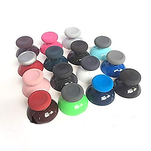 2 PCS Replacement Analog Thumbstick Cover Case Joystick Thumb Sticks Caps for Xbox ONE, Xbox ONE S Slim, Xbox ONE X PS4 Controller (Grey White)