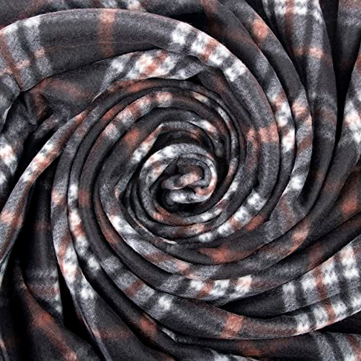 50x60 Throw Blankets, Plaid Fleece Throw Blankets for Bedroom, Couch, Livingroom, Chair, Pets, Outdoors (Brown)