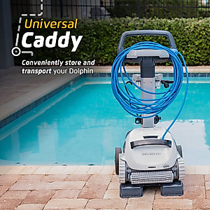 Dolphin Explorer E50 Wi-Fi Automatic Robotic Pool Vacuum Cleaner Includes Caddy for Easy Transport and Store, Ideal for Inground Pool Up to 50 Feet in Length