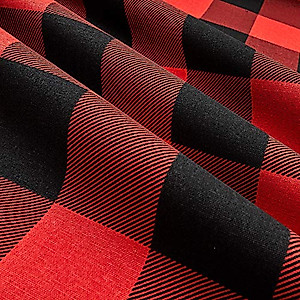 Premier Prints Buffalo Check Red/Black, Fabric by the Yard