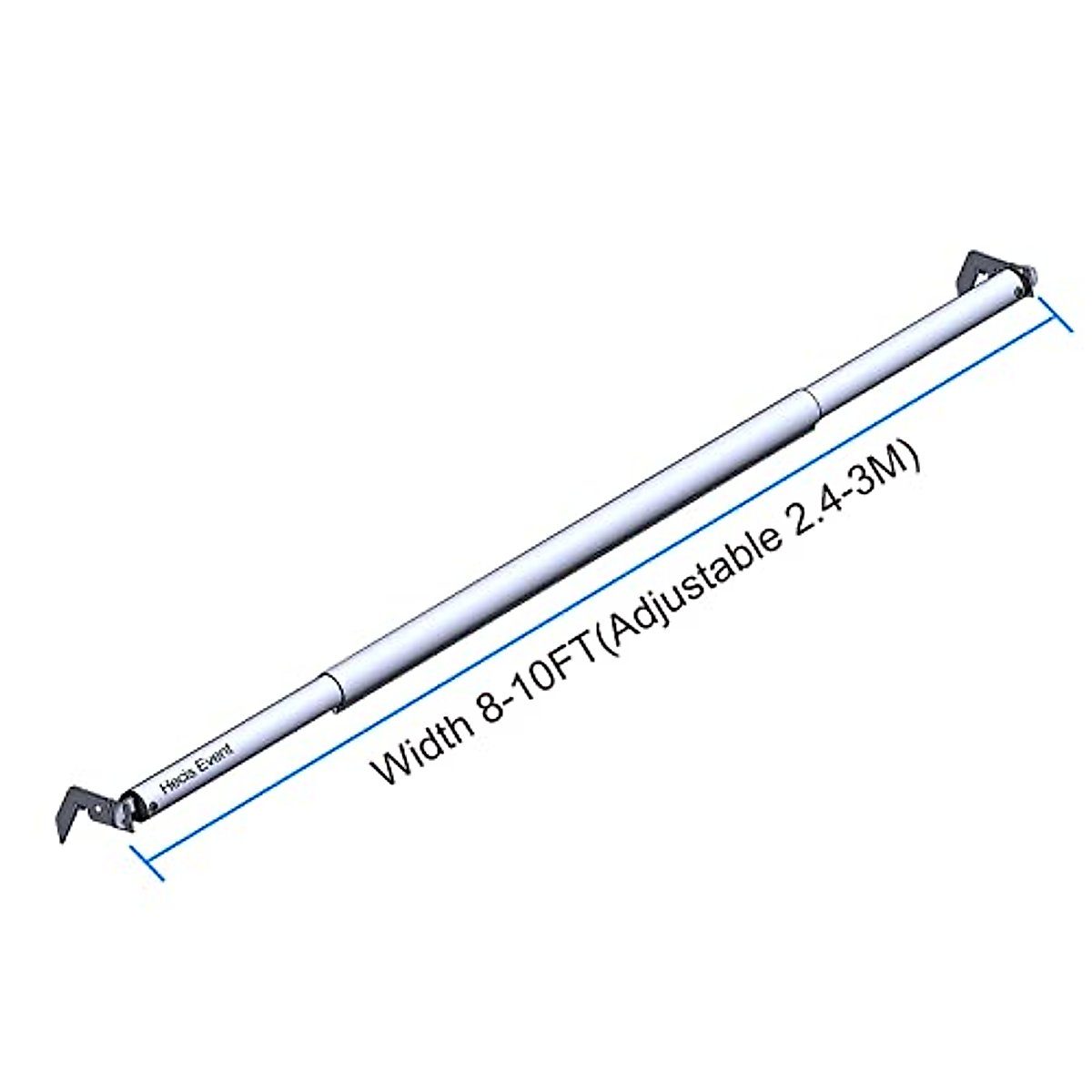 Hecis Double Layer Adjustable Crossbar and Hangers for use with Pipe and Drape Kit, 8-10ft Width