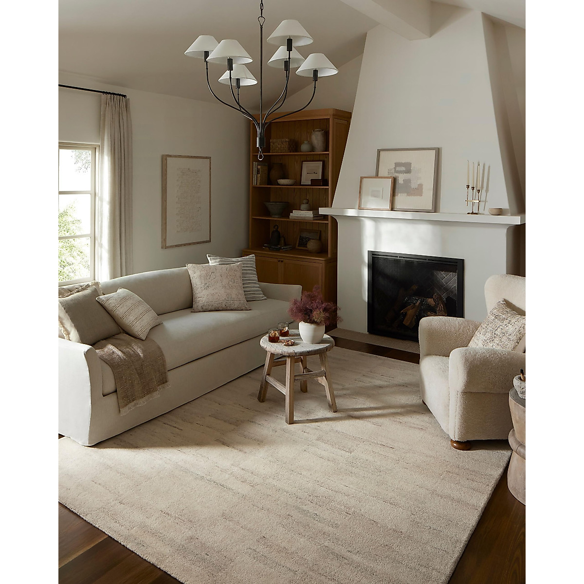 Loloi Amber Lewis x Loloi Rocky Collection ROC-03 Natural / Fog, 9'-3" x 13', Area Rug