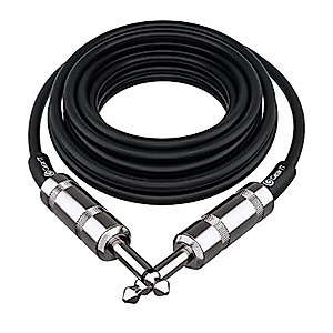GearIT Professional Speaker Cable (15ft) 12AWG Pure Copper 1/4 inch to 1/4 inch TS Straight Male to Male for Amplifier, Speaker Cabinet, PA and DJ Audio