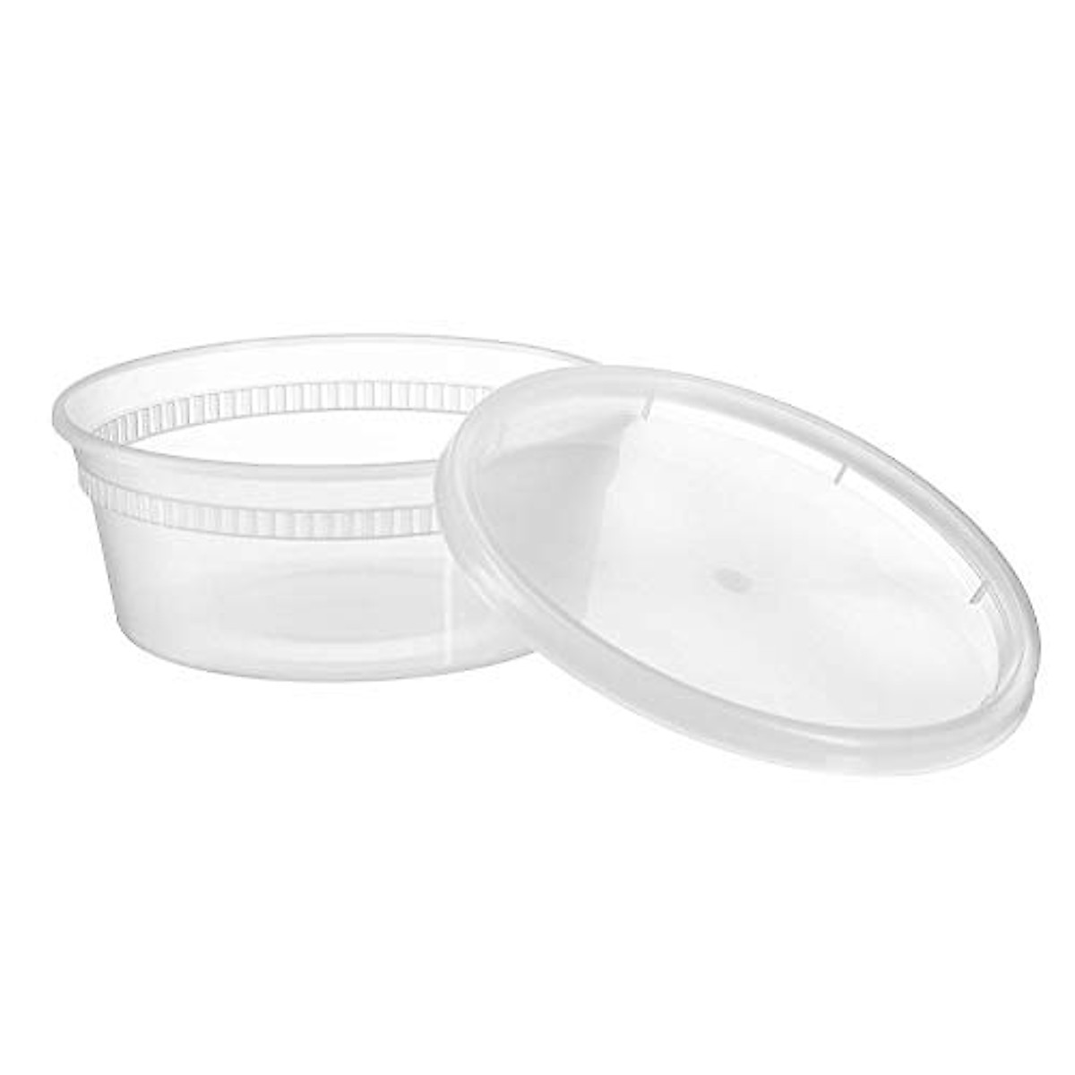 Mr. Miracle Deli Containers with Lids - 15 Pack of 8 oz Clear Airtight Reusable Plastic Food and Multi-Purpose Containers - Microwave, Freezer, and Dishwasher Safe