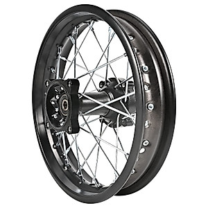 Trkimal Rear Wheel Rim Hub for Motocross Off Road Dirt Pit Bike (80/100-12 (12mm Bearing))