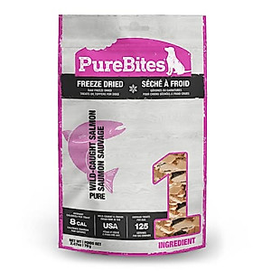 PureBites Freeze Dried Salmon Dog Treats 70g | 1 Ingredient | Made in USA (Packaging May Vary)