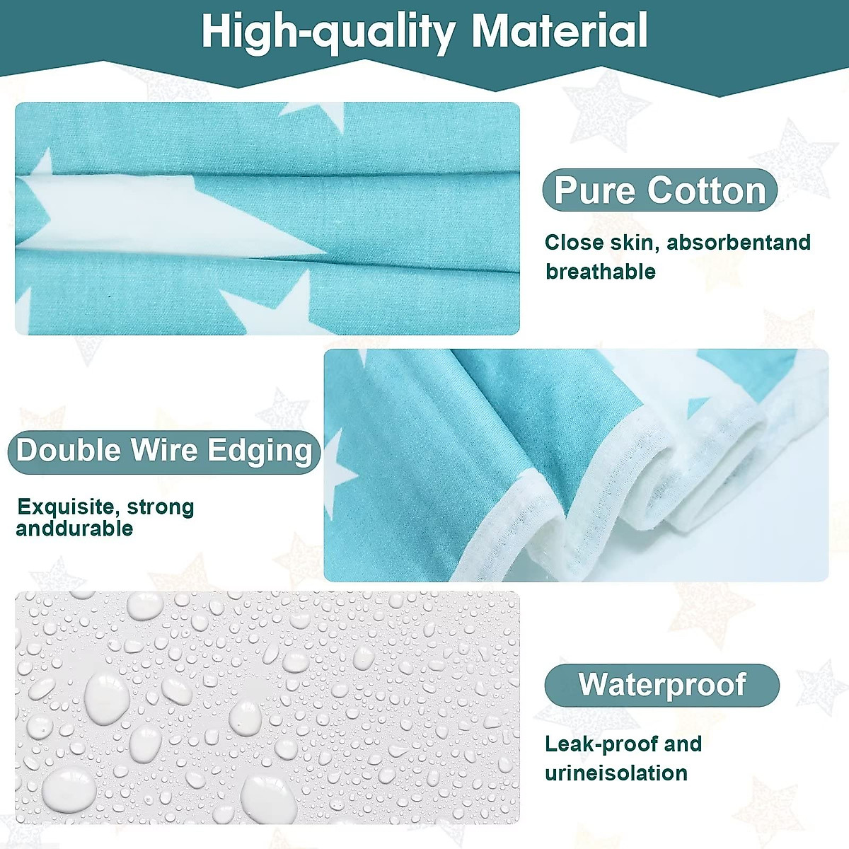 Reusable Pee Pads for Guinea Pigs Set of 6 - Washable Guinea Pig Cage Liners - Pet Mat for Small Animal Cage - Small Animal Bedding for Hamster Bunny Puppy Kitten