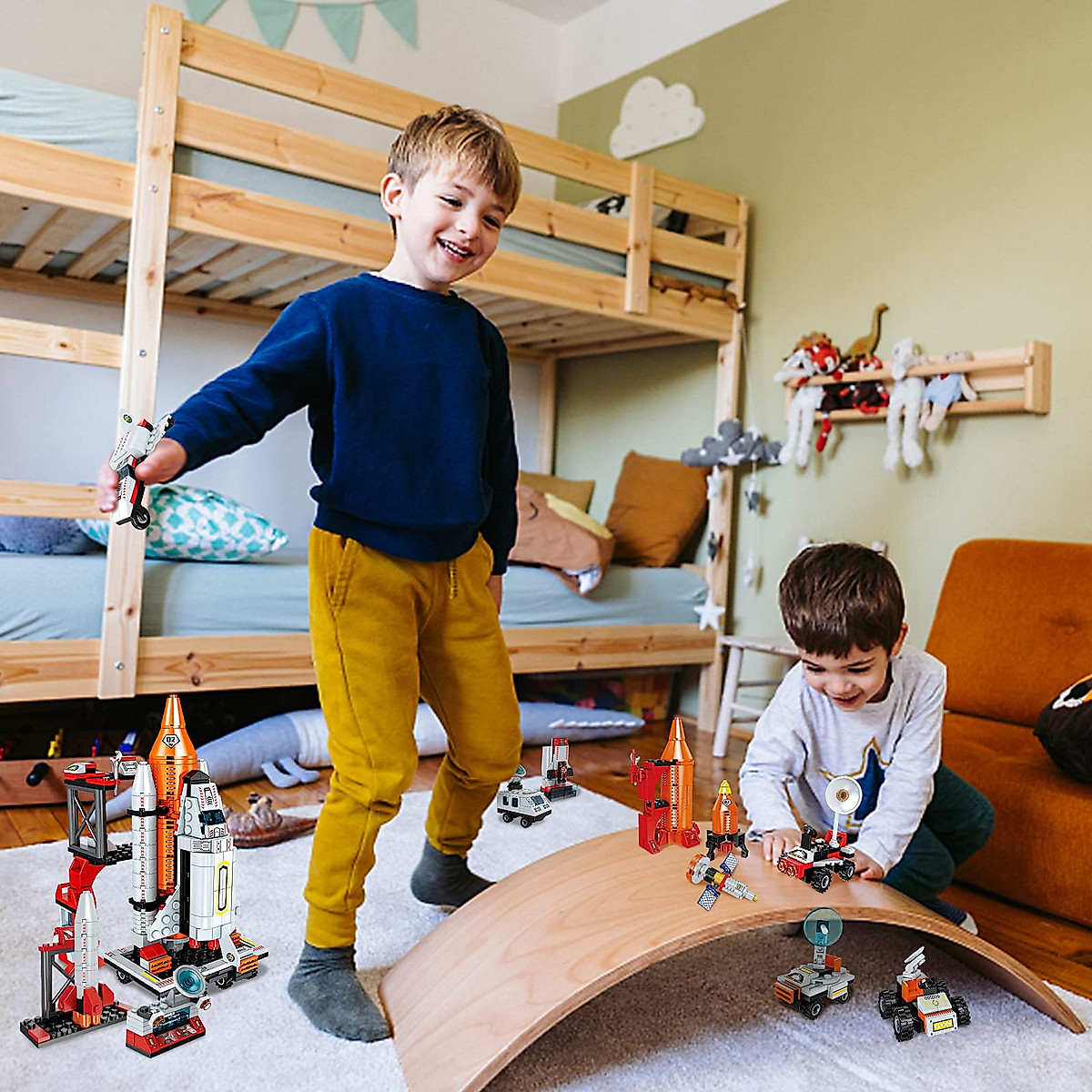 Toy Building Sets for Space Toys Building Kit with Launch Control Model Rocket Building Set,STEM Toys for City Space Toys for 6 7 8 9 10 11 12 Year Old Boys Gifts,Birthday Gifts (566 PCS)