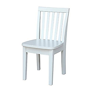 International Concepts 3 Piece Children's Table and Chairs, Linen White