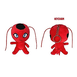 Miraculous Ladybug Mug with Plush Mini Toy, 12 oz. Ceramic Tea or Coffee Cup Gift 