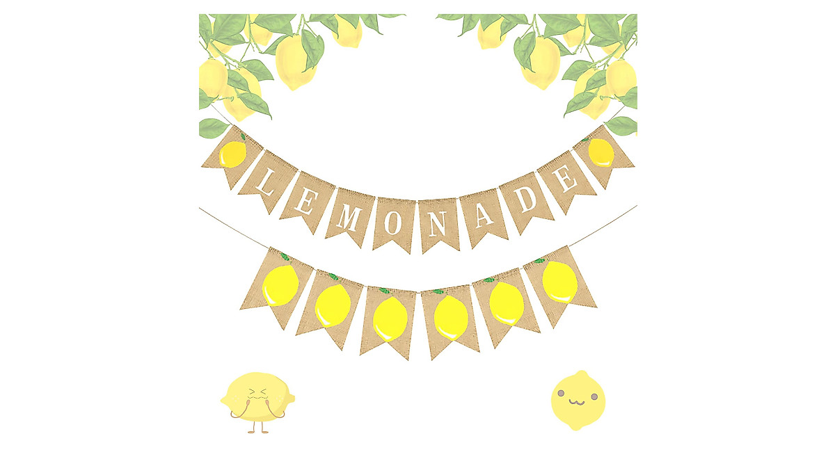 LaVenty Lemonade Banner for Summer Party Decor