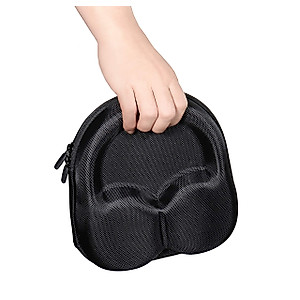 Alltravel Headphone Case Compatible with Bose QC35, QC25, QC15, QC3, QC2, Sony MDRXB950, MDRXB650, MDRaccessories, Elastic Secure Strap, Matte Black Surface with Plush Lining