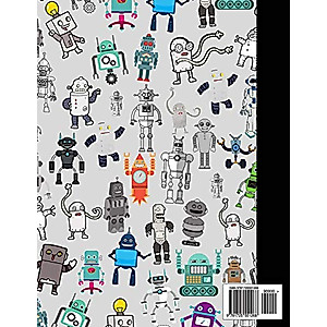 Composition Notebook: Wide Ruled Robot Party Robotic Club Cute Composition Notebook, College Notebooks, Girl Boy School Notebook, Composition Book, ... Notebooks For Home School Girls And Boys)