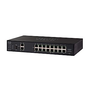 Cisco RV345P VPN Router | 16 Gigabit Ethernet (GbE) Ports | PoE | Dual WAN | Limited Lifetime Protection (RV345P-K9-NA) (Renewed)