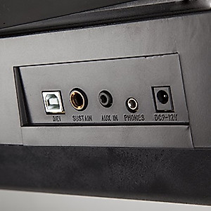 RockJam 61 Key Touch Display Keyboard Piano Kit with Digital Piano Bench, Electric Piano Stand, Headphones Piano Note Stickers, Sustain Pedal & Simply Piano Lessons