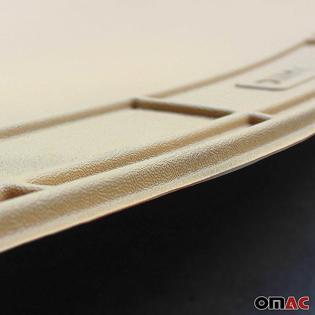 OMAC Under The Sink Mat, Trimmable, Waterproof, Raised Edge Cabinet Liner Protector for Kitchen and Bathroom, 34.64 by 22.44 inches, Beige