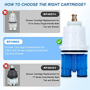 RP19804 Delta Shower Cartridge Replacement for Delta 1300/1400 Series Single Handle Bath Tub and Shower Valves,Fits Delta Select Monitor Valves,Delta RP19804 Cartridge(1993-2007) 1 PCS